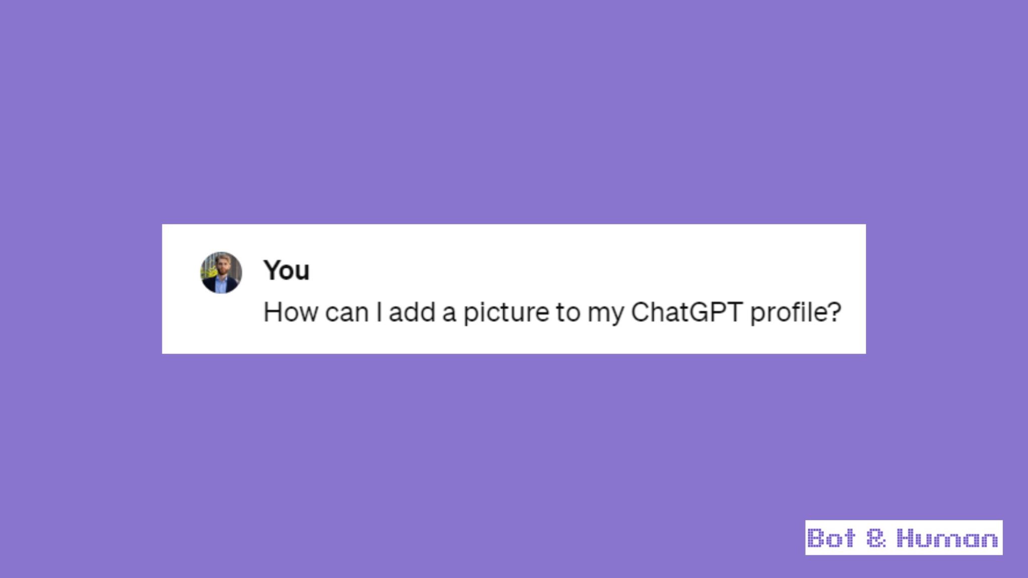 How To Add A Profile Picture To ChatGPT (2024)